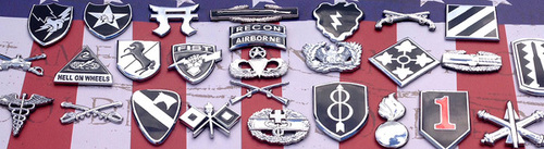 Auto Medals US Army Metal Decals and Military Emblems for Autos